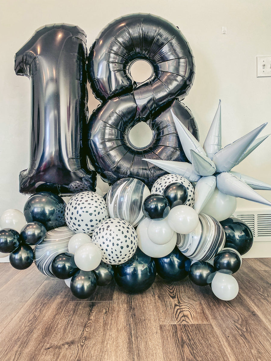 SIGNATURE NUMBER STACK bOp Cluster Balloon Bouquet – bOp Balloons