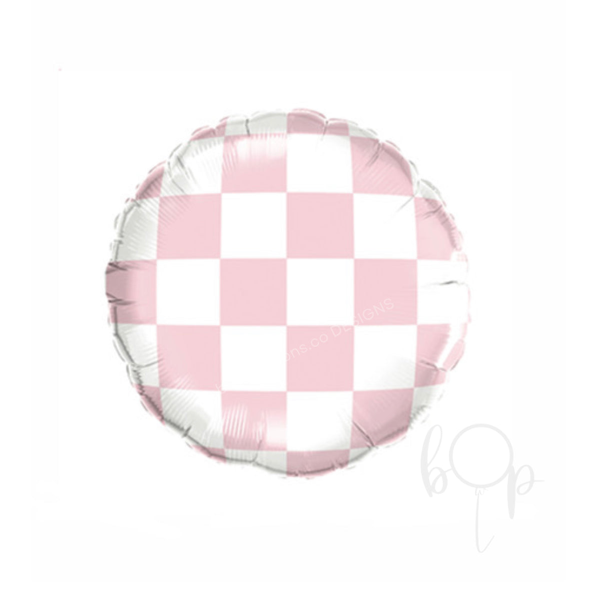 Check It: Pink and White Checkered Balloon – bOp Balloons